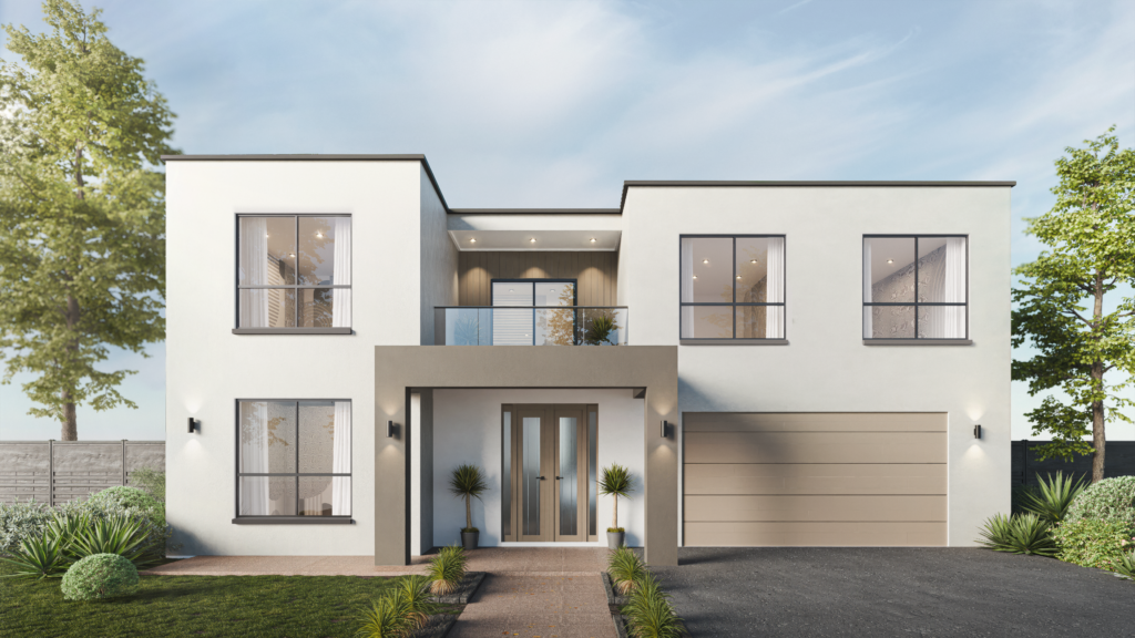 Split-Level New Home Design ‘Linea’ a decorated living space